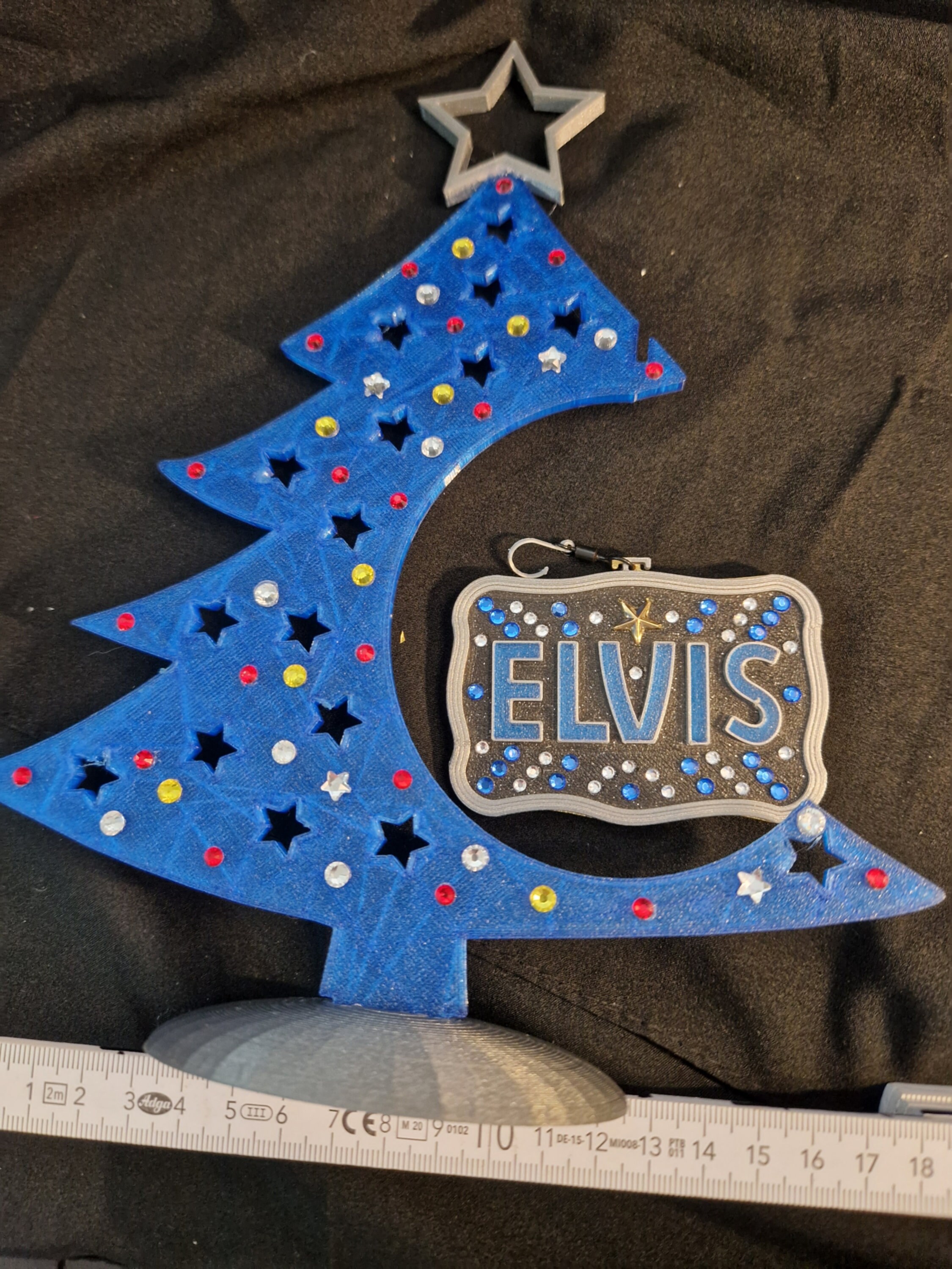 Elvis blue Christmas Christmas Tree With elvis Film 2022 Rotating Two ...