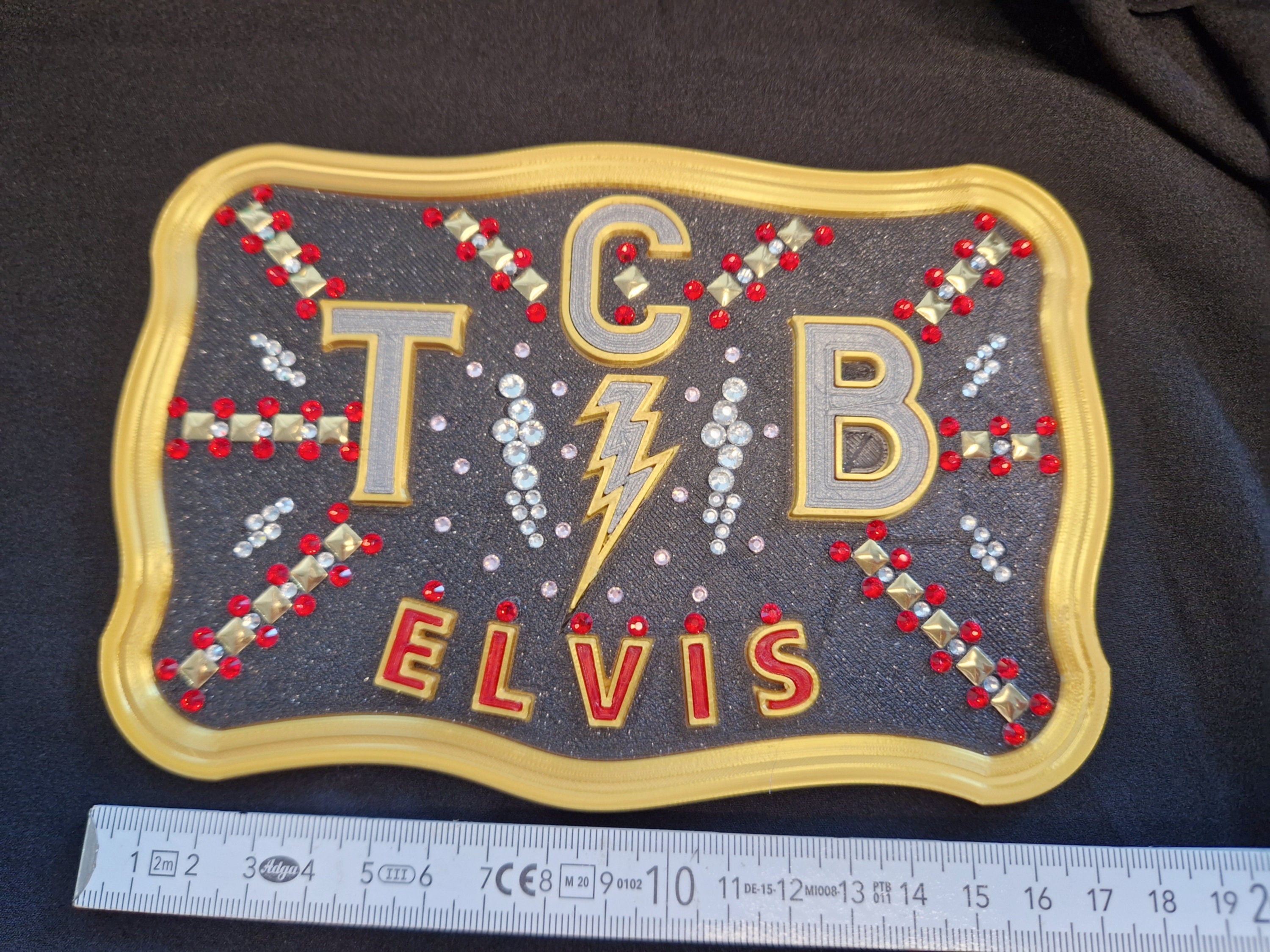 Elvis Film 2022 TCB Logo "belt Buckle" Sign With Rhinestones - Etsy