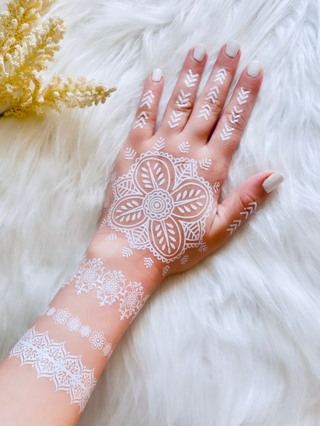 Instant Henna Tattoo , White Henna, Sticker Henna , Temporary Tattoo - Etsy