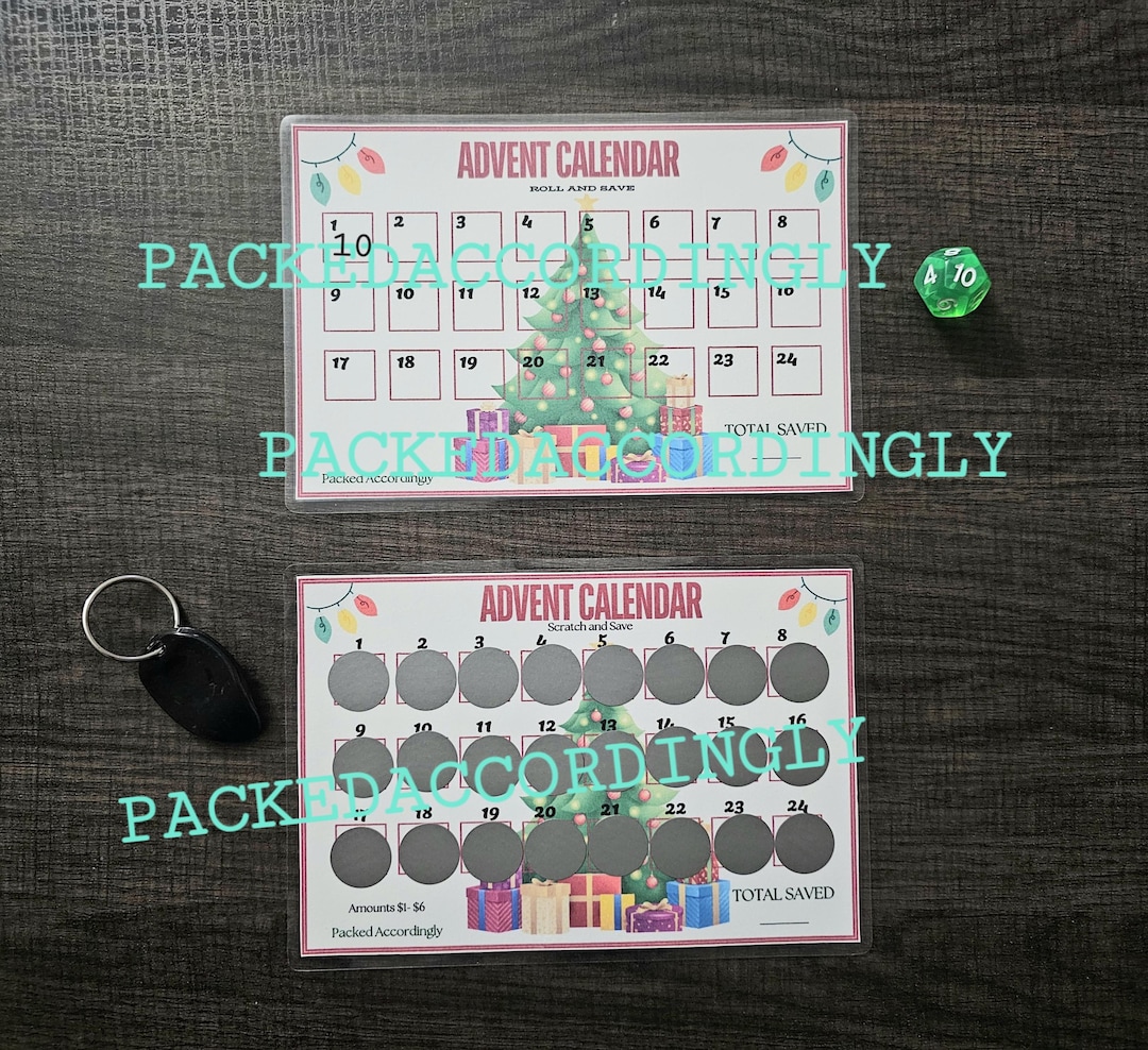 Advent Calendar Savings Challenge - Etsy