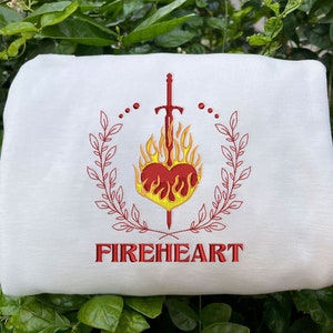 Throne of Glass Fireheart Embroidered Sweatshirt, Sarah J. Maas, Throne ...