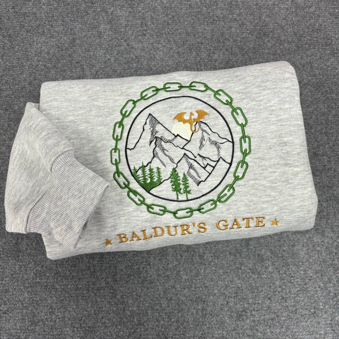 Baldur's Gate 3 Embroidered Sweatshirts, Outdoor Adventure Shirt ...