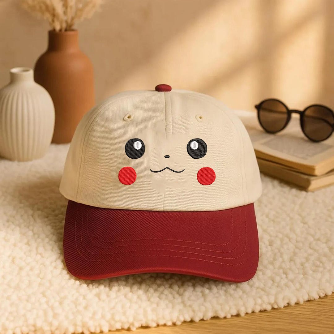 Custom Poke Characters Embroidered Baseball Hat, Personalization Anime ...