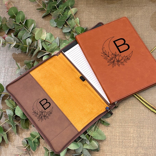 Monogrammed Portfolio - Etsy