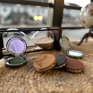 Birth Flower Compact Mirror, Personalized Compact Mirror, Bridesmaid ...