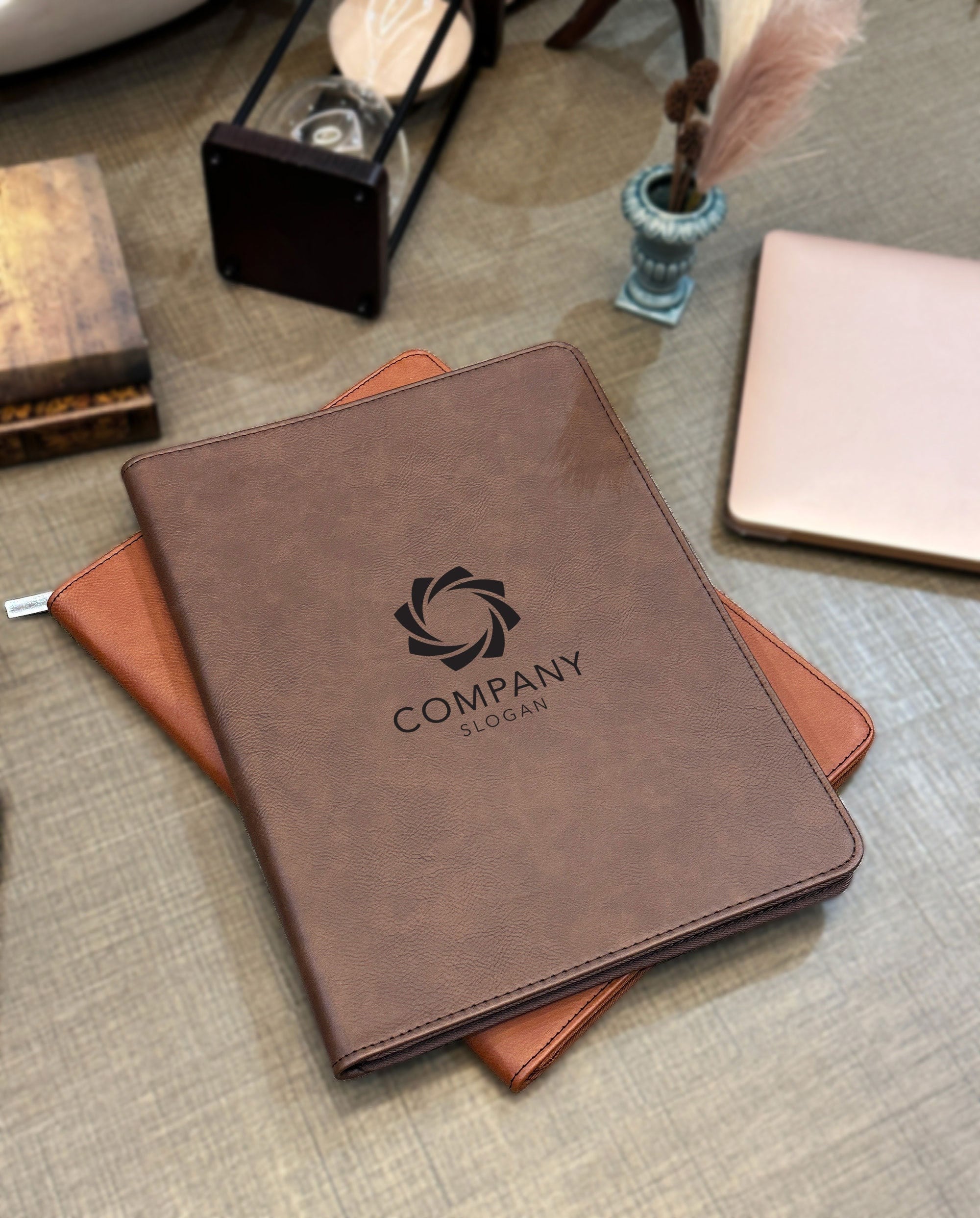 Personalized Engraved Company Portfolio, Custom Company Logo Portfolio ...