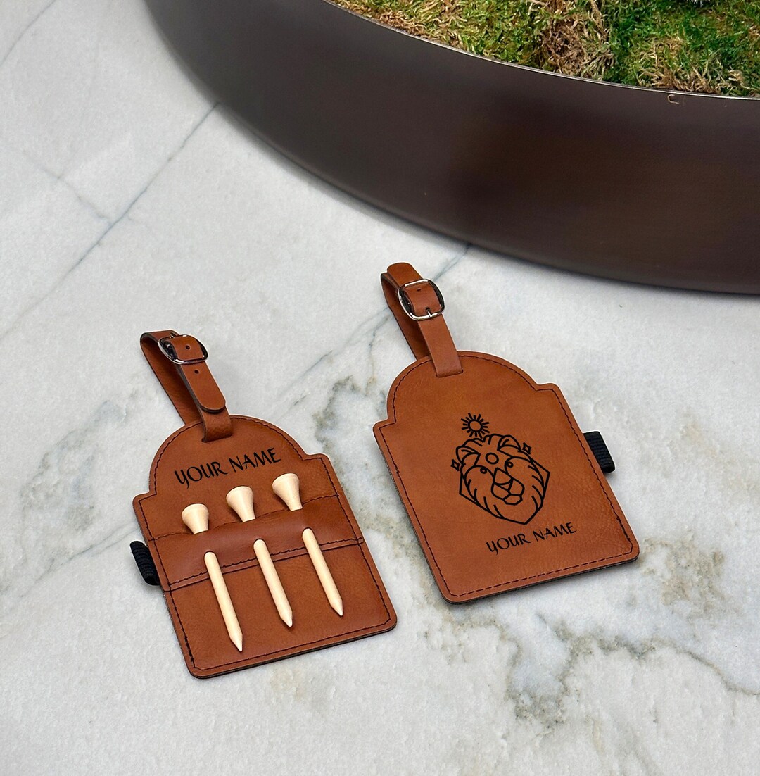 Horoscope Engraved Golf Bag Tag With Premium Bamboo Golf Tee, Birth ...