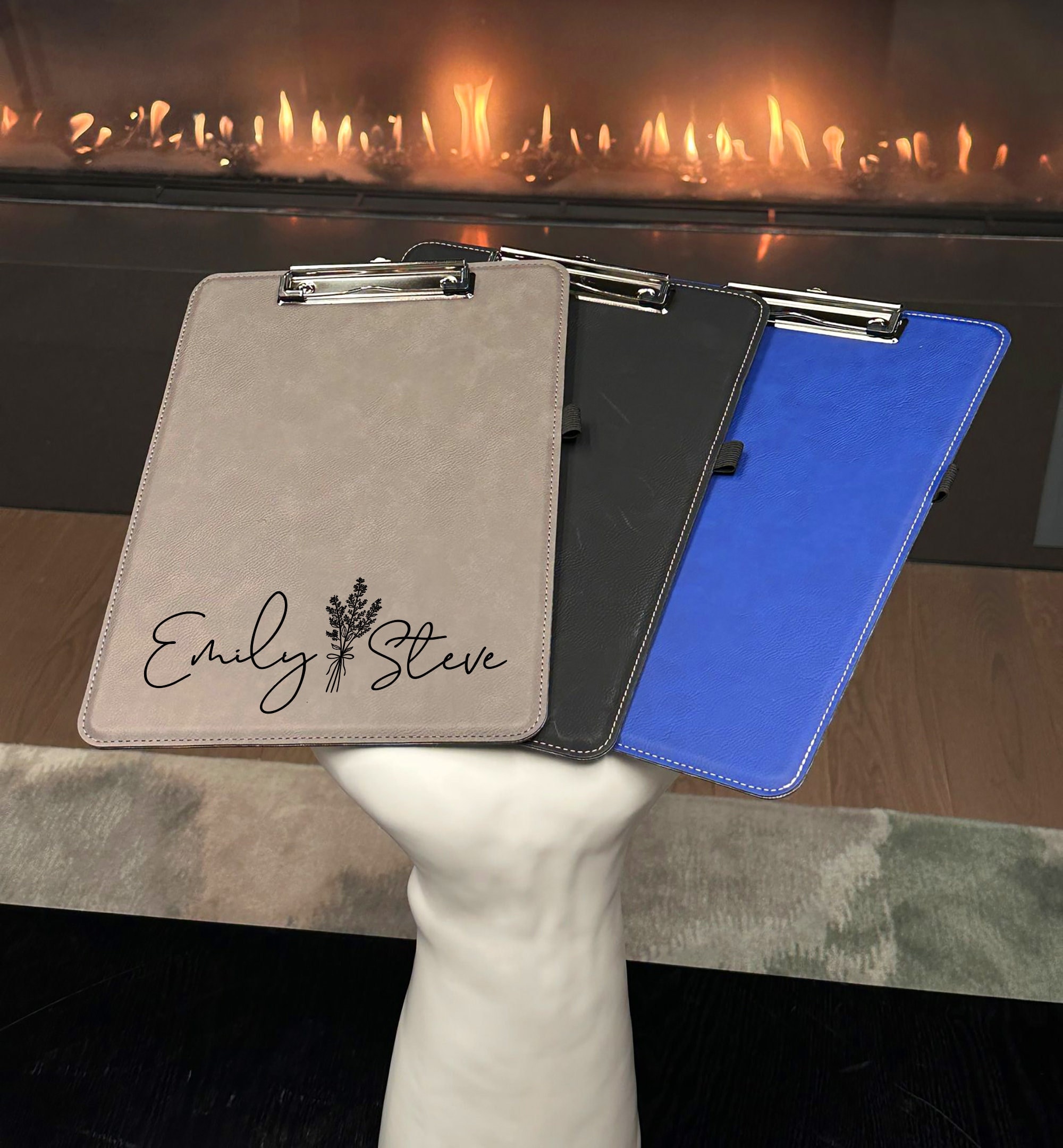 Personalized Leather Clipboard, Handmade Leather Document Holder ...
