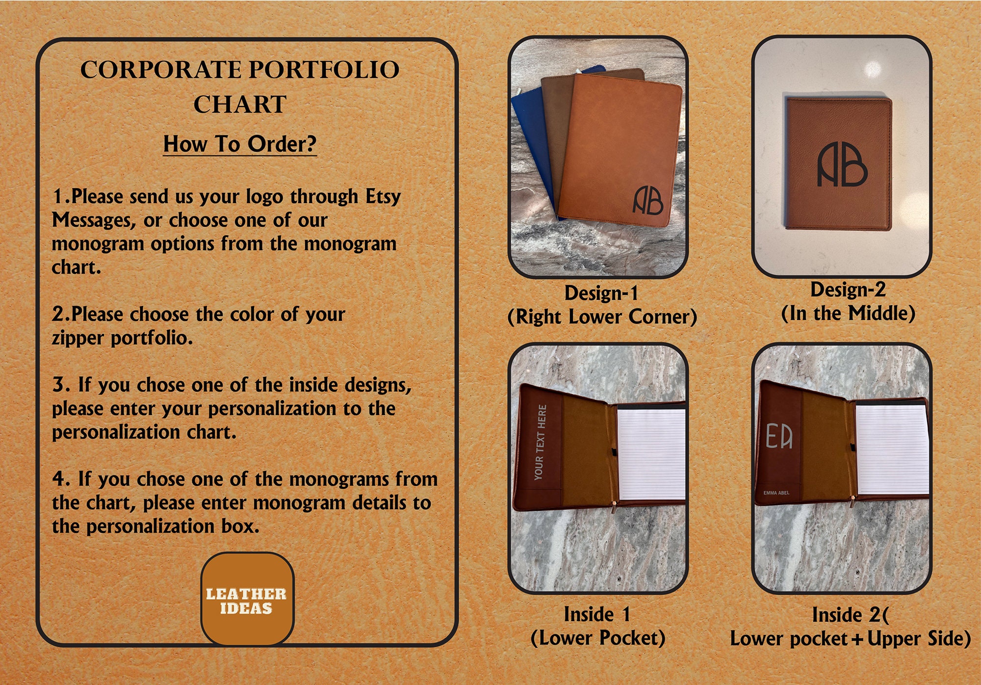 Custom Company Logo Portfolio, Personalized Engraved Company Portfolio ...