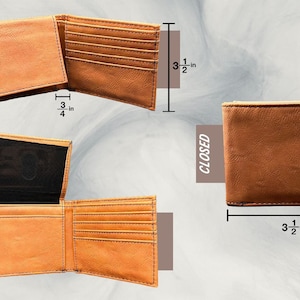 Personalized Kids Name Leather Wallet for Dad, Custom Father's Day Gift ...