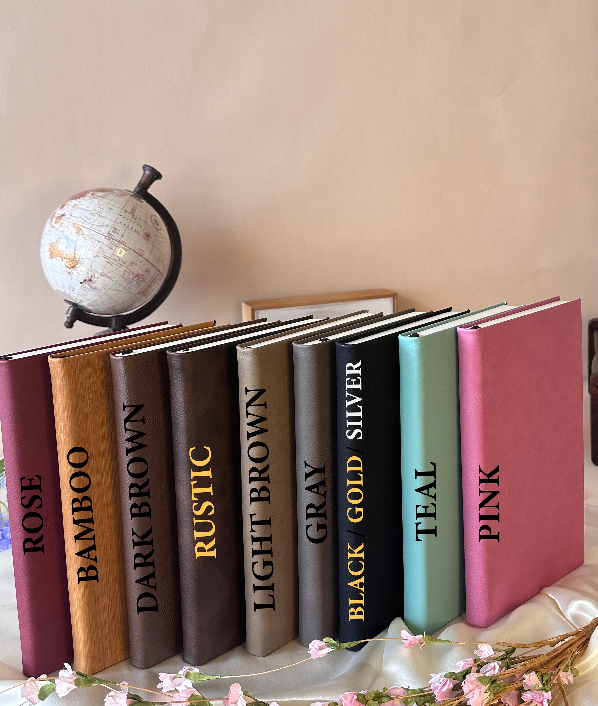 Personalized Leather Birth Flower Journal, Birth Month Flower Gift ...