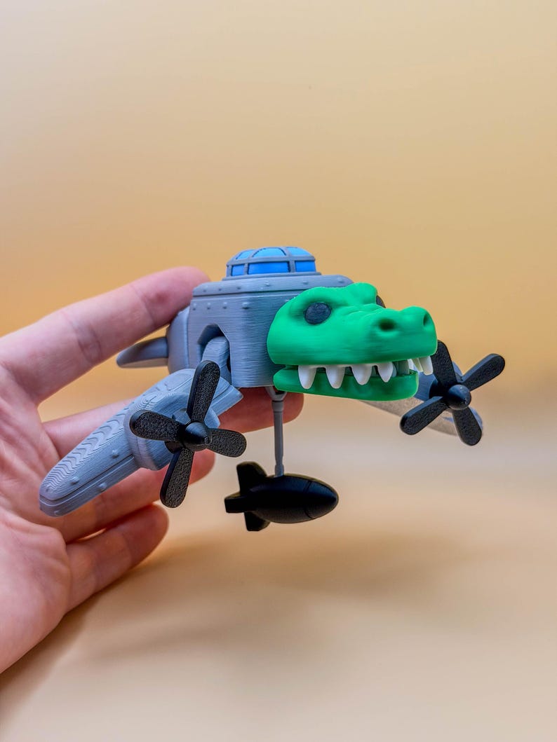 Bombardino Crocodilo Figure | Articulated Meme Toy | 3D Printed ...