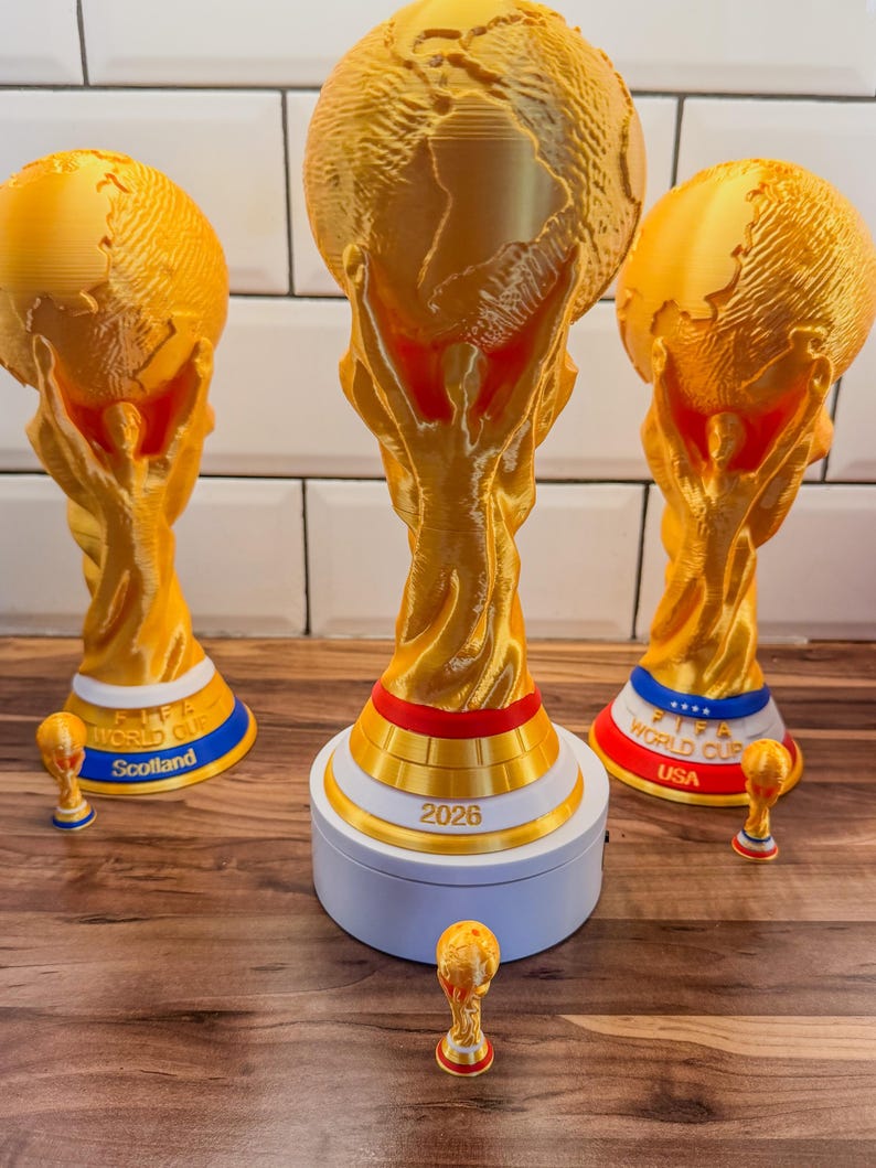 World Cup Trophy Custom, 3D Printed Country Edition - Etsy