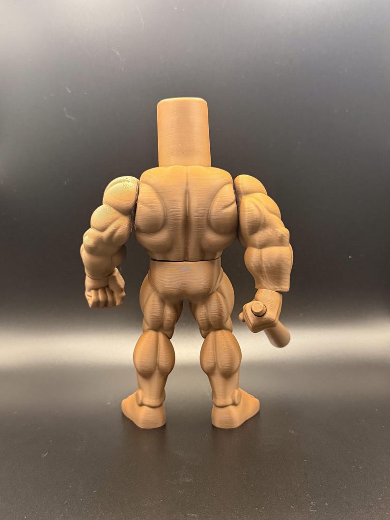 Tung Tung Sahur Muscle Figure | Articulated Meme Toy | 3D Printed ...