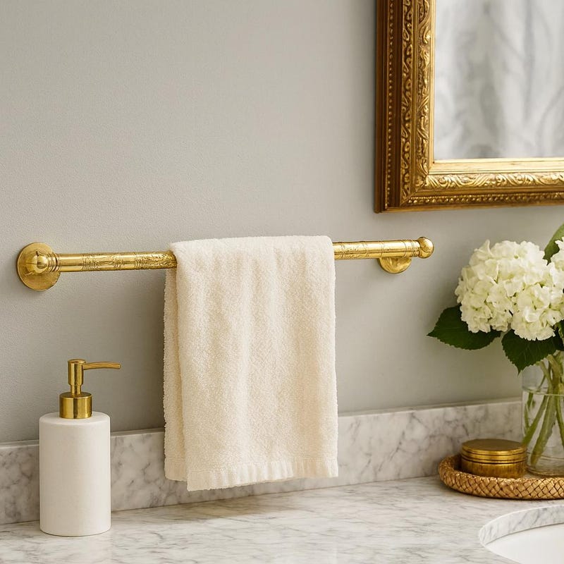 Moroccan Silver Towel Bar - Etsy