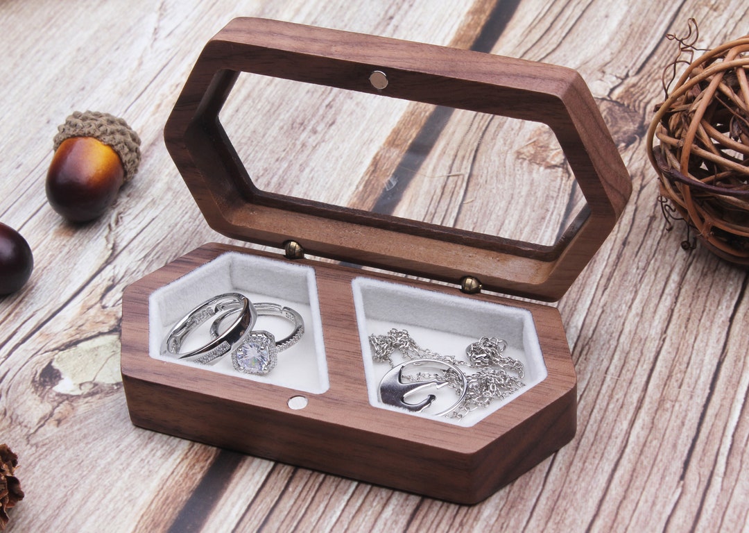 Personalized Lid Wood Ring Box-custom Wedding Ring - Etsy
