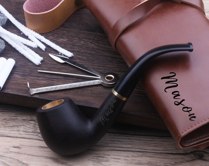 Long Smoking Pipe Tobacco Pipe Exclusive Wood Pipes Wood Carved Smoking ...