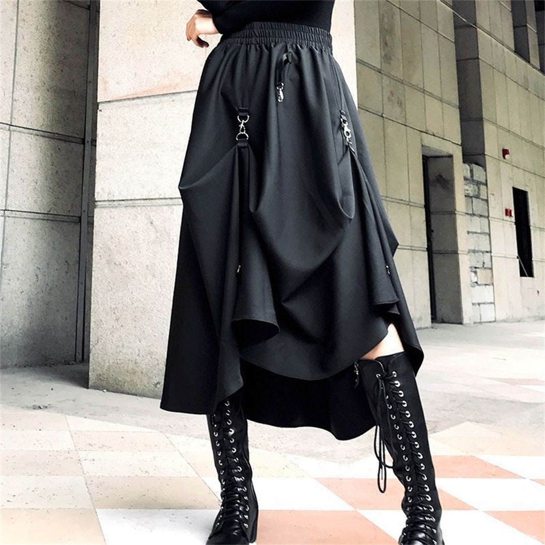 Women's Long Gothic Skirtharajuku Gothic Skirty2k - Etsy UK