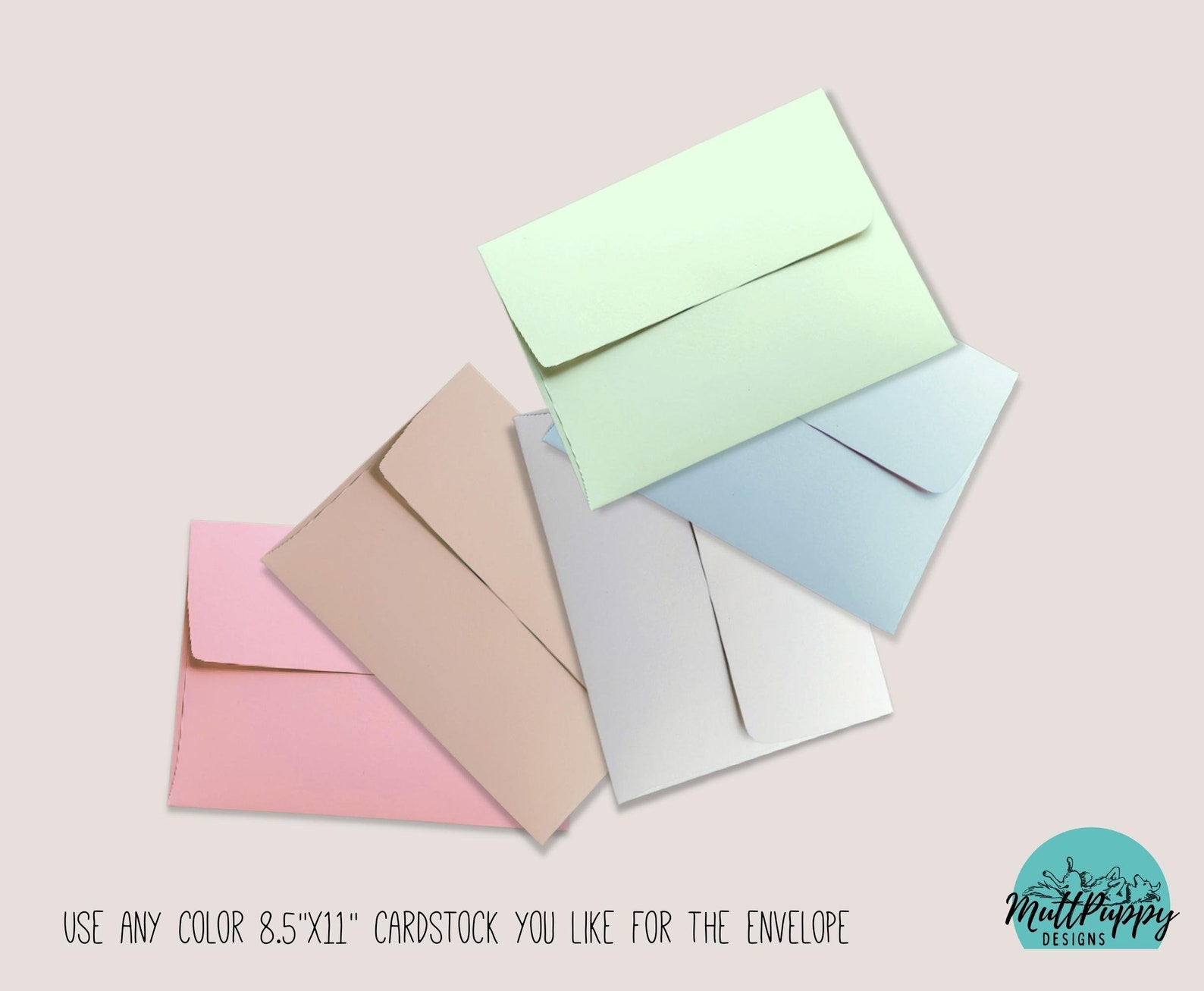Printable Set of Twelve Different Styles of 4x5 Greeting Cards With ...