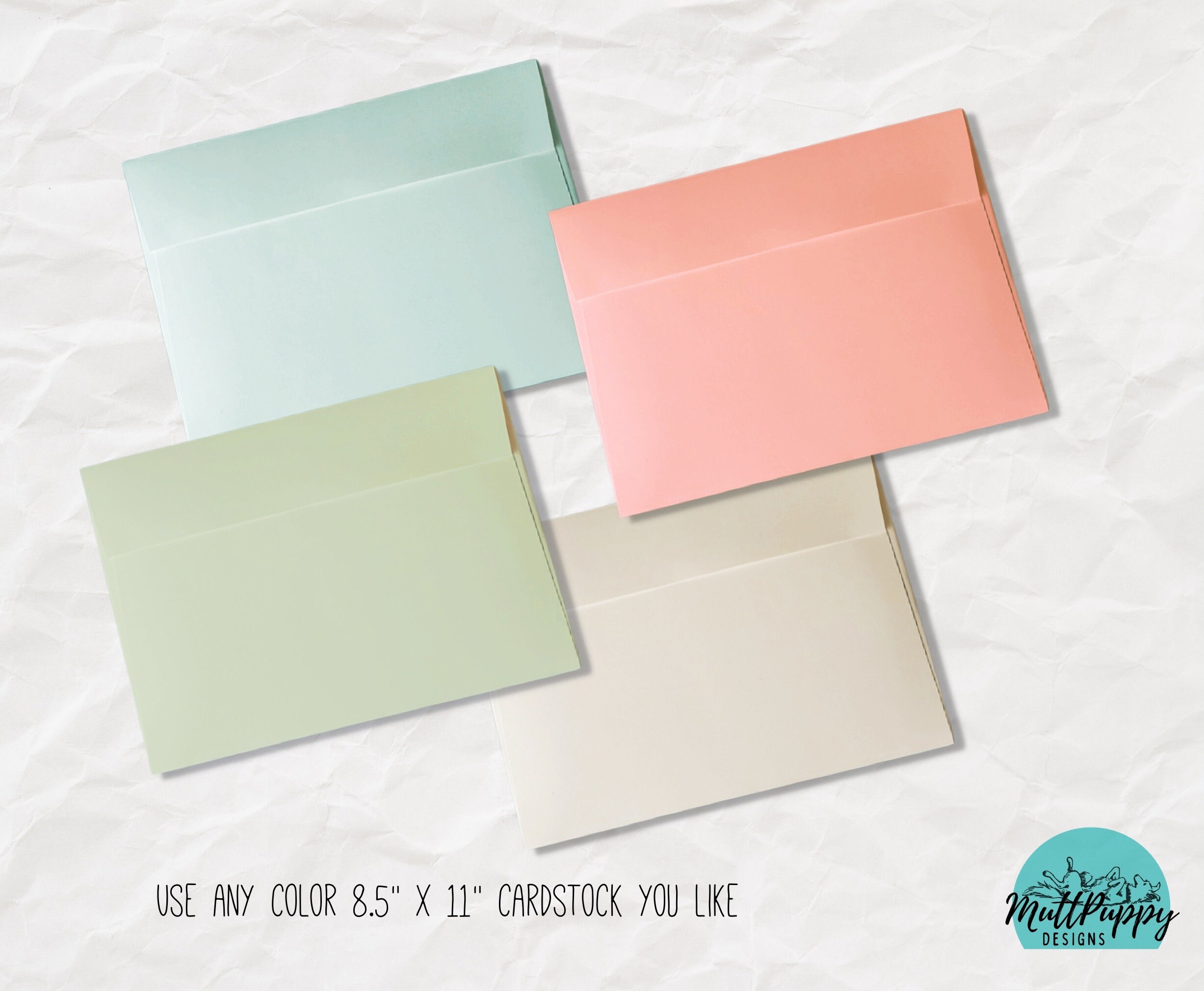 Printable Template and Instructions for Making a 5"x7" Envelope From U ...