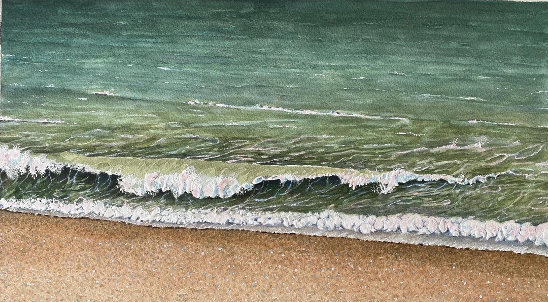 A Wave to Brighton - This is an original hand painted watercolour ...