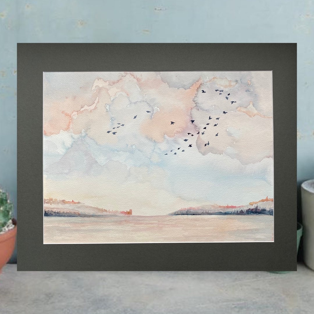 Swoop & Loop in Sunset 18x14 Inches Original Hand Painted Watercolour ...