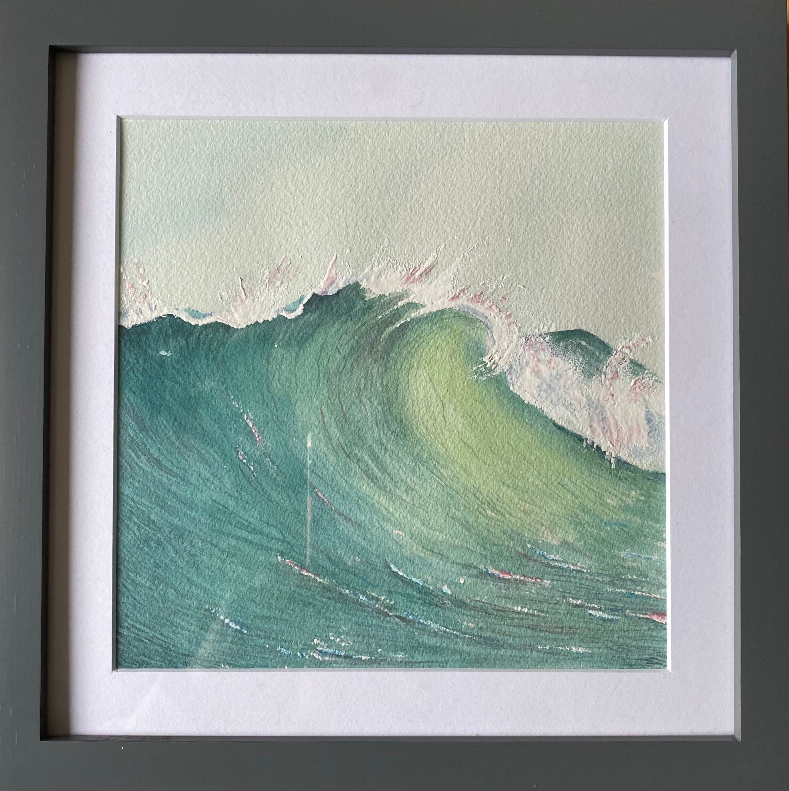 The Wave an Original Hand Painted Watercolour Seascape Painting. 11x11 ...