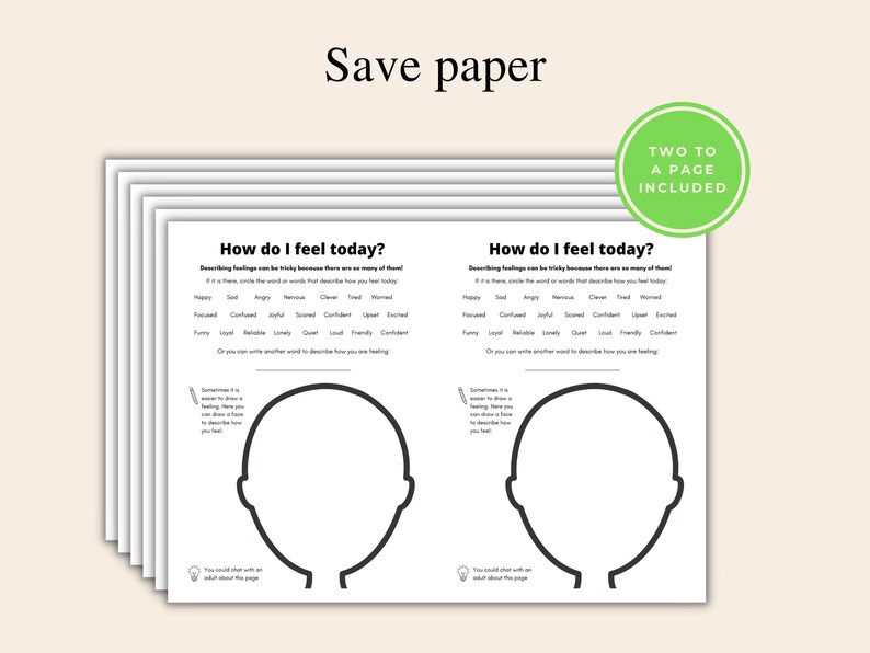 How Do I Feel Today Printable Sheets Help Children Understand Emotions ...
