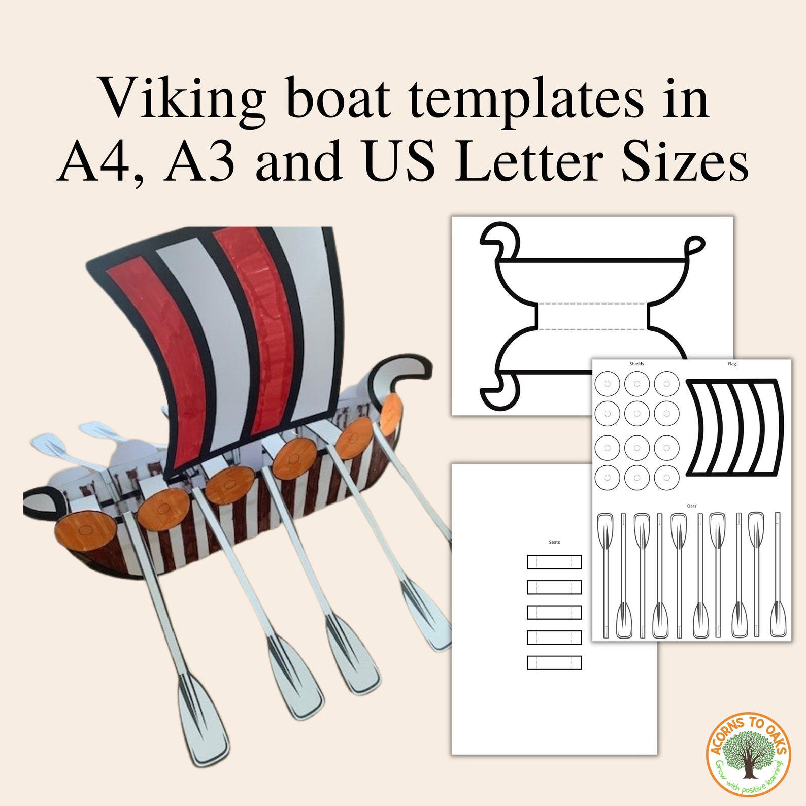 Viking Boat and Viking Hat Templates Printable Viking Educational and ...