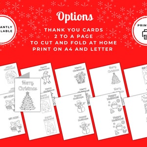 Kids Colouring Christmas Cards, Printable Christmas Crafts, Xmas ...