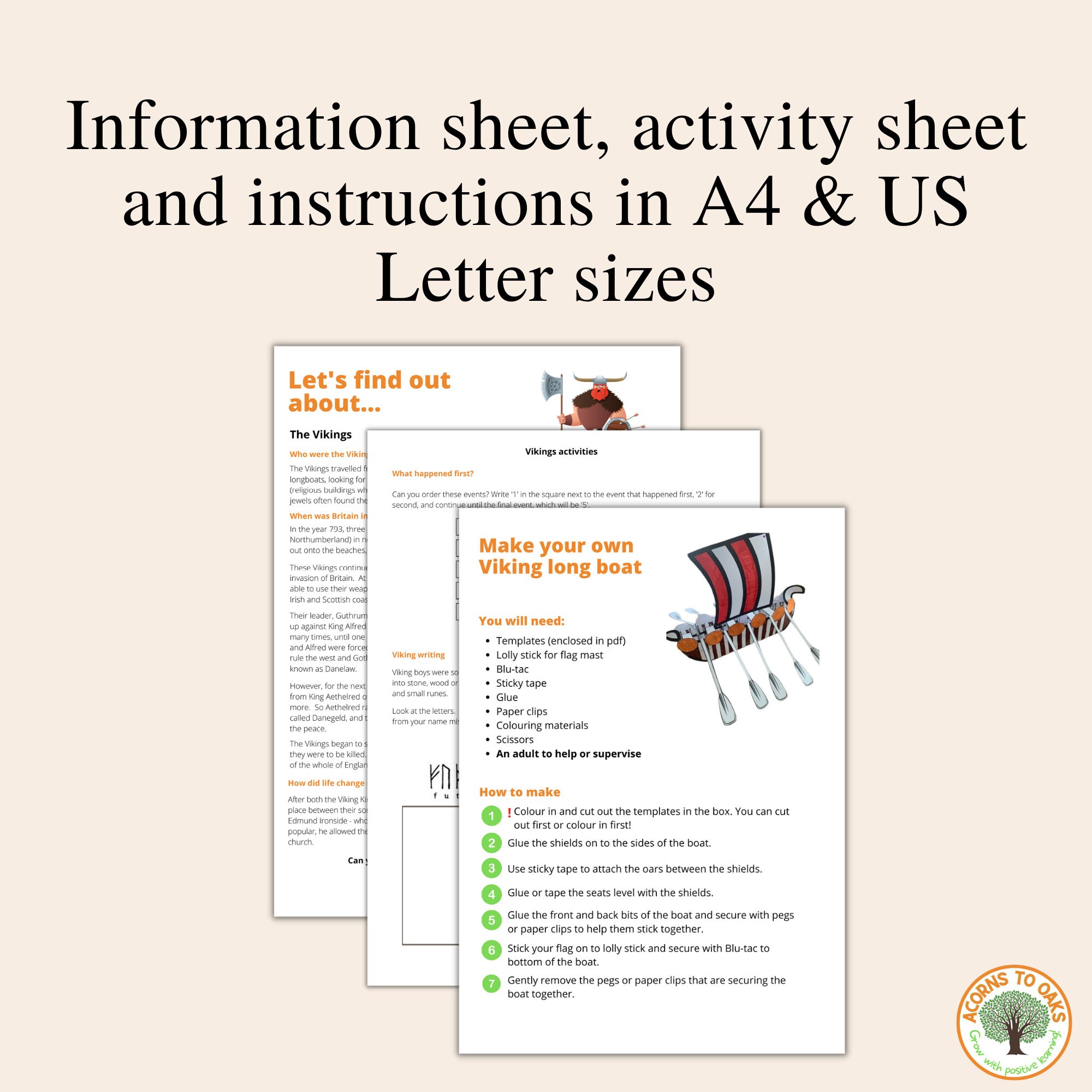 Viking Boat and Viking Hat Templates Printable Viking Educational and ...