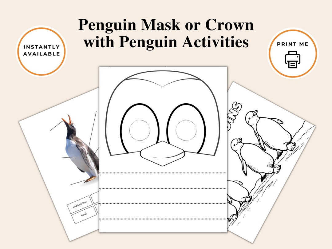 Penguin Mask Template Printable Penguin Activities Make Your Own ...