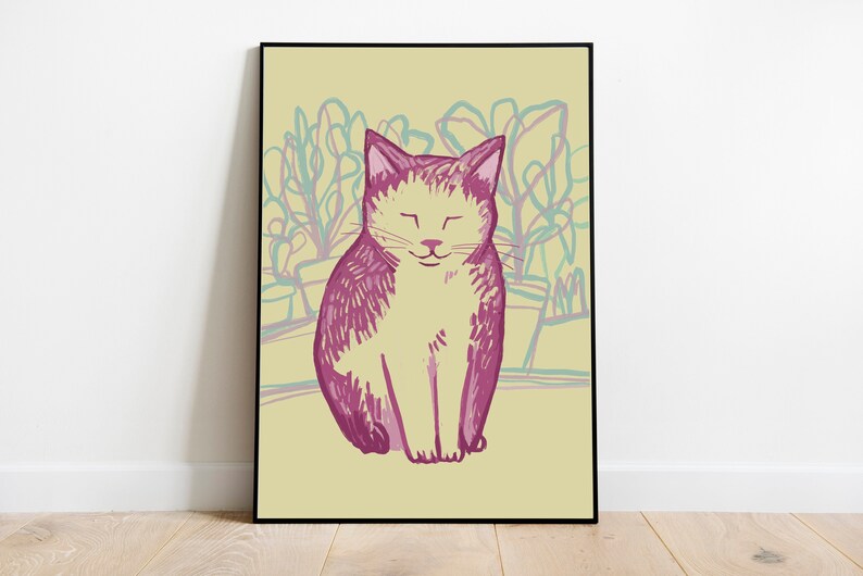 Wall Art Print Instant Download, Cat Lover Gift, Printable Funny Home ...