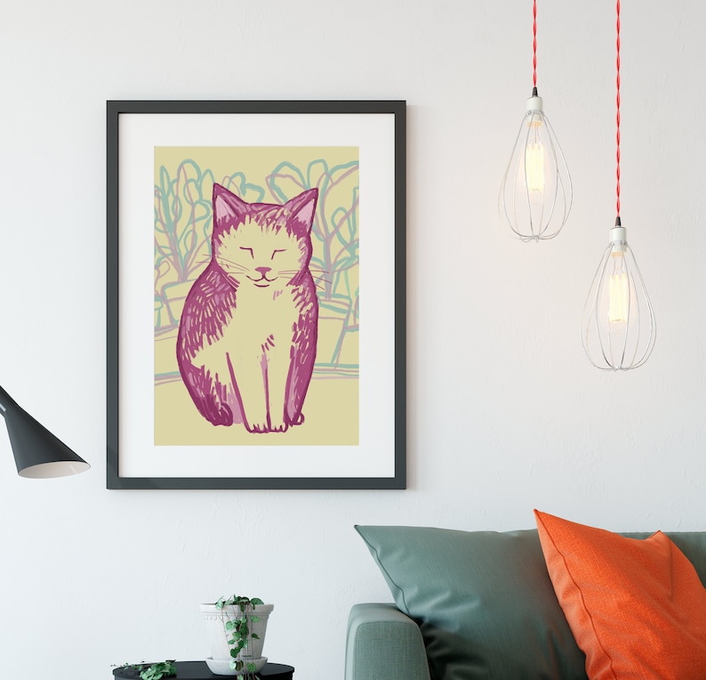 Wall Art Print Instant Download, Cat Lover Gift, Printable Funny Home ...