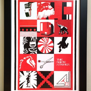 White Stripes Art Print - Music Poster - Graphic Illustrations - Music ...