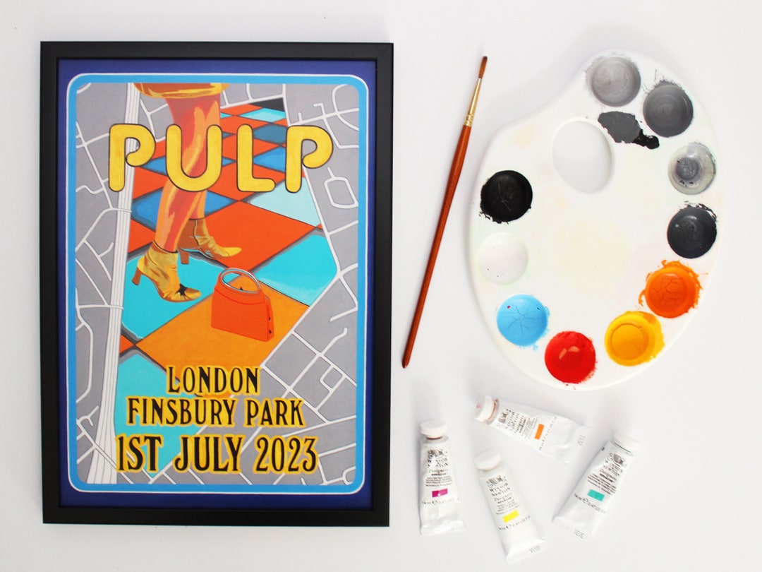 Pulp Art Print Indie Music Poster Britpop Graphic Illustrations Music ...