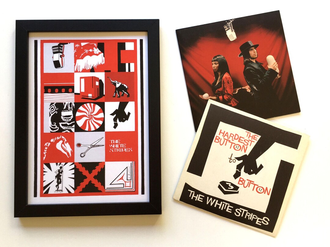 White Stripes Art Print - Music Poster - Graphic Illustrations - Music ...