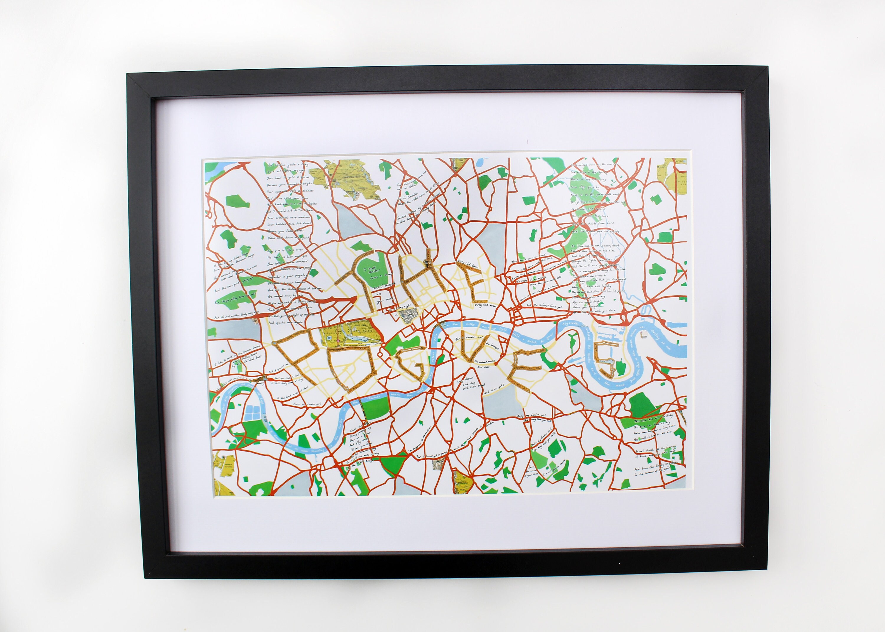 Pogues Map of London Art Print Shane Macgowan Poster the - Etsy UK