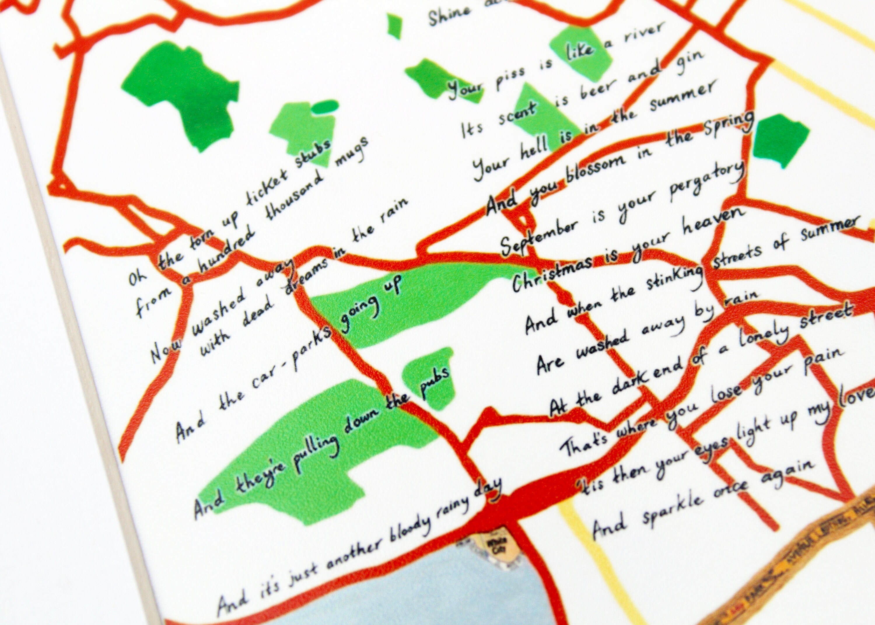 Pogues Map of London Art Print - Shane Macgowan Poster - the Pogues ...
