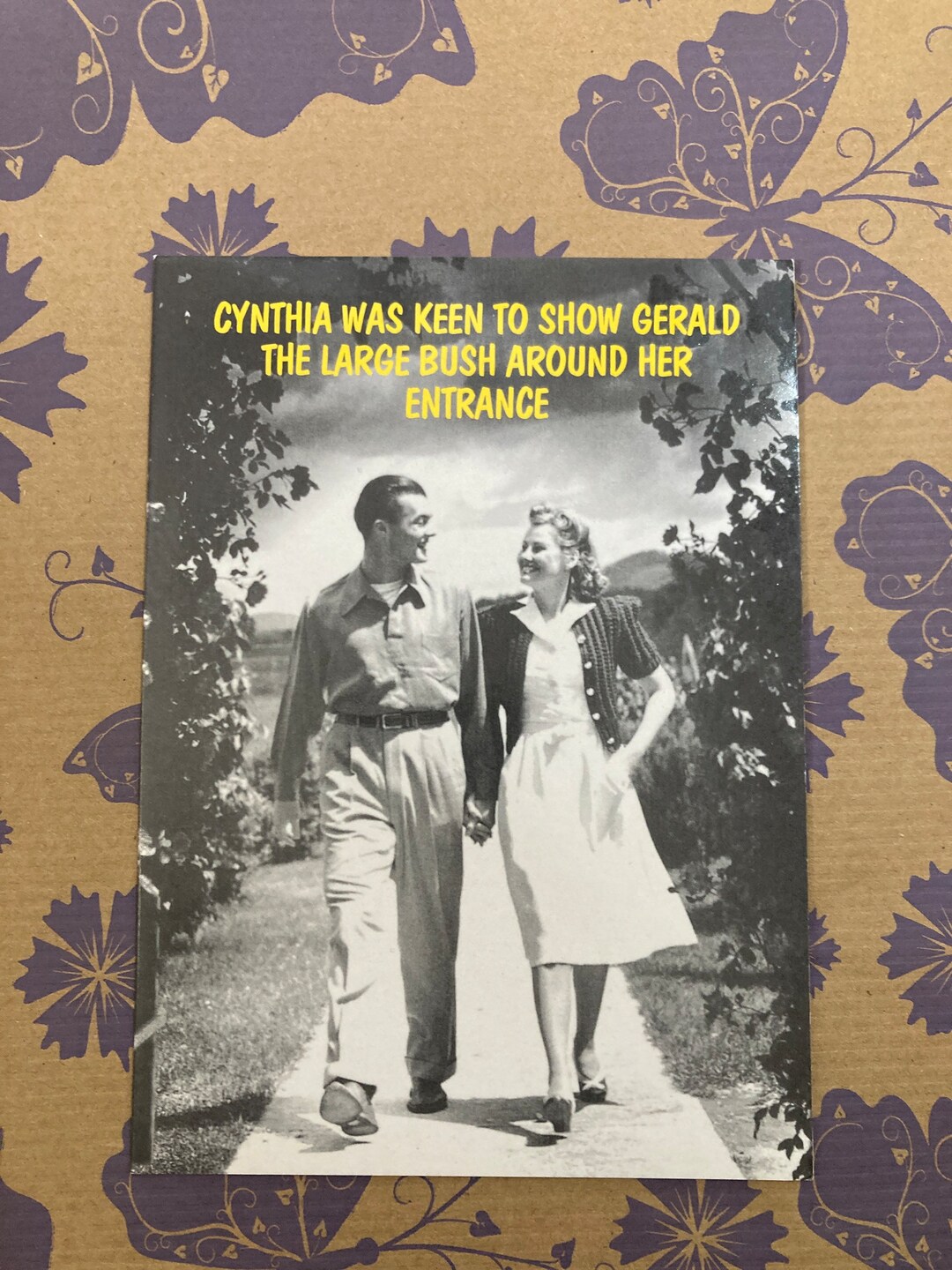 Funny Blank Large Bush Innuendo Card - Etsy