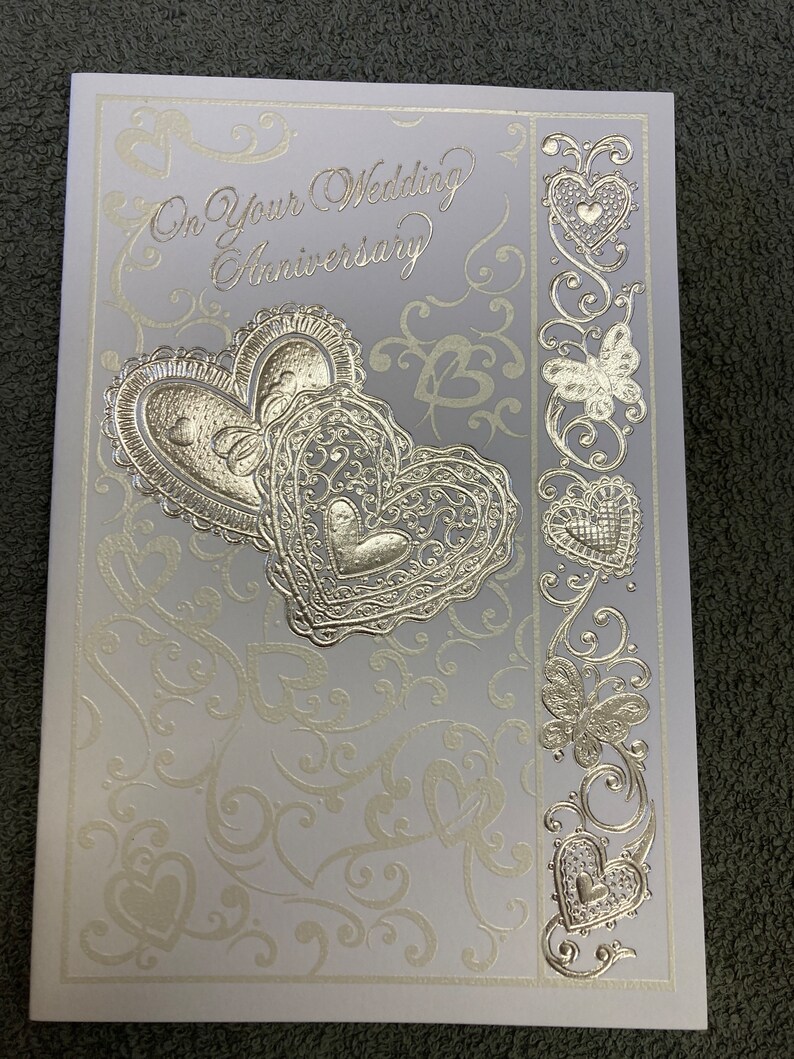 Happy Anniversary Wedding Greetings Card - Etsy