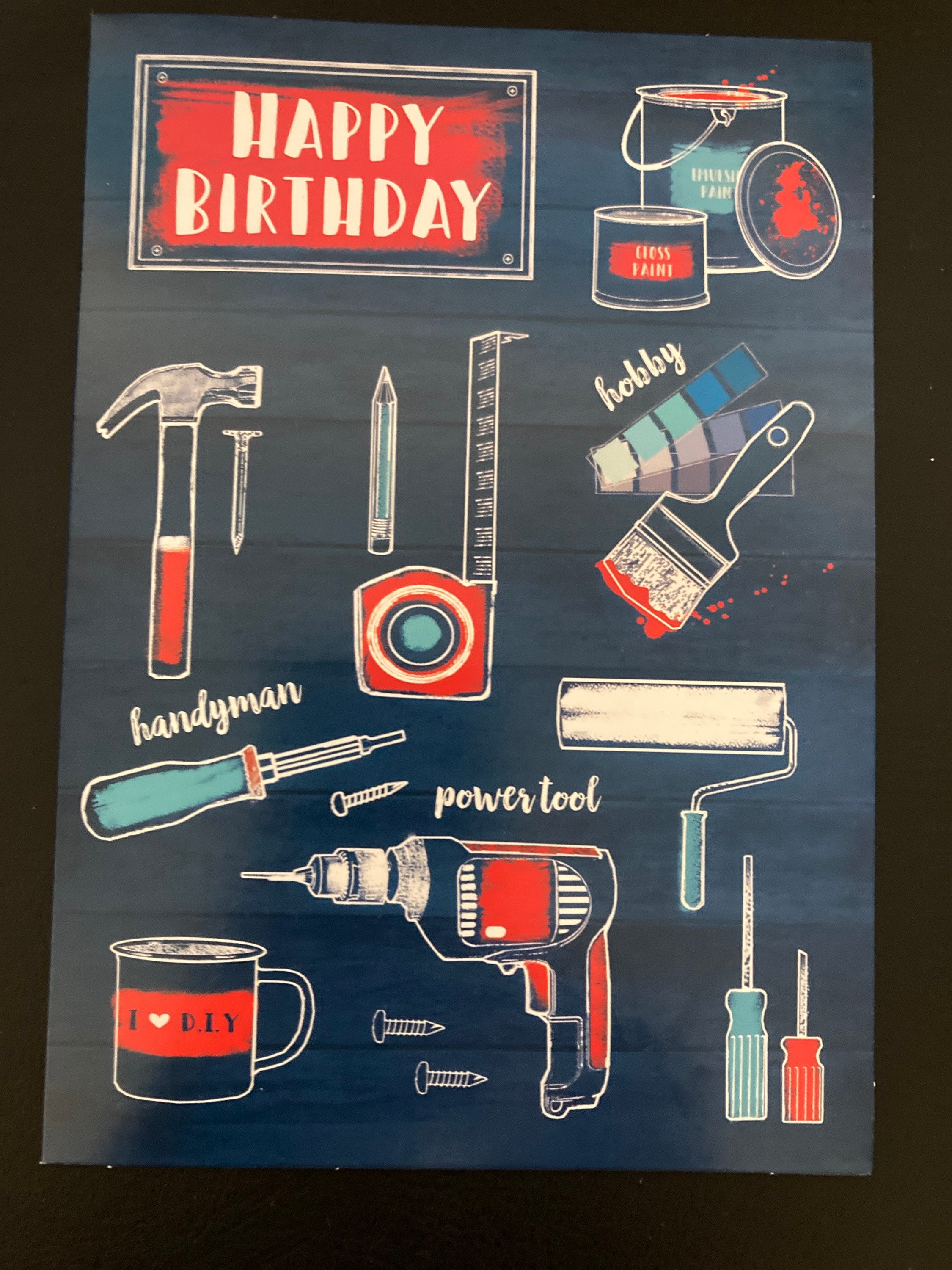 Tools Handyman Happy Birthday Greetings Card - Etsy