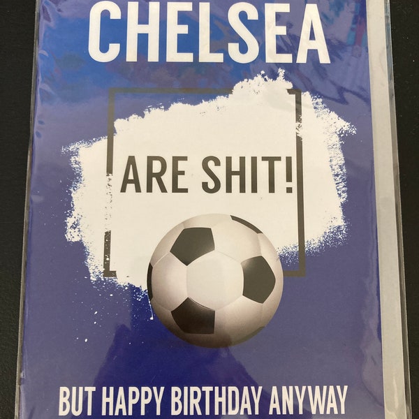 Funny Chelsea Birthday Card - Etsy UK