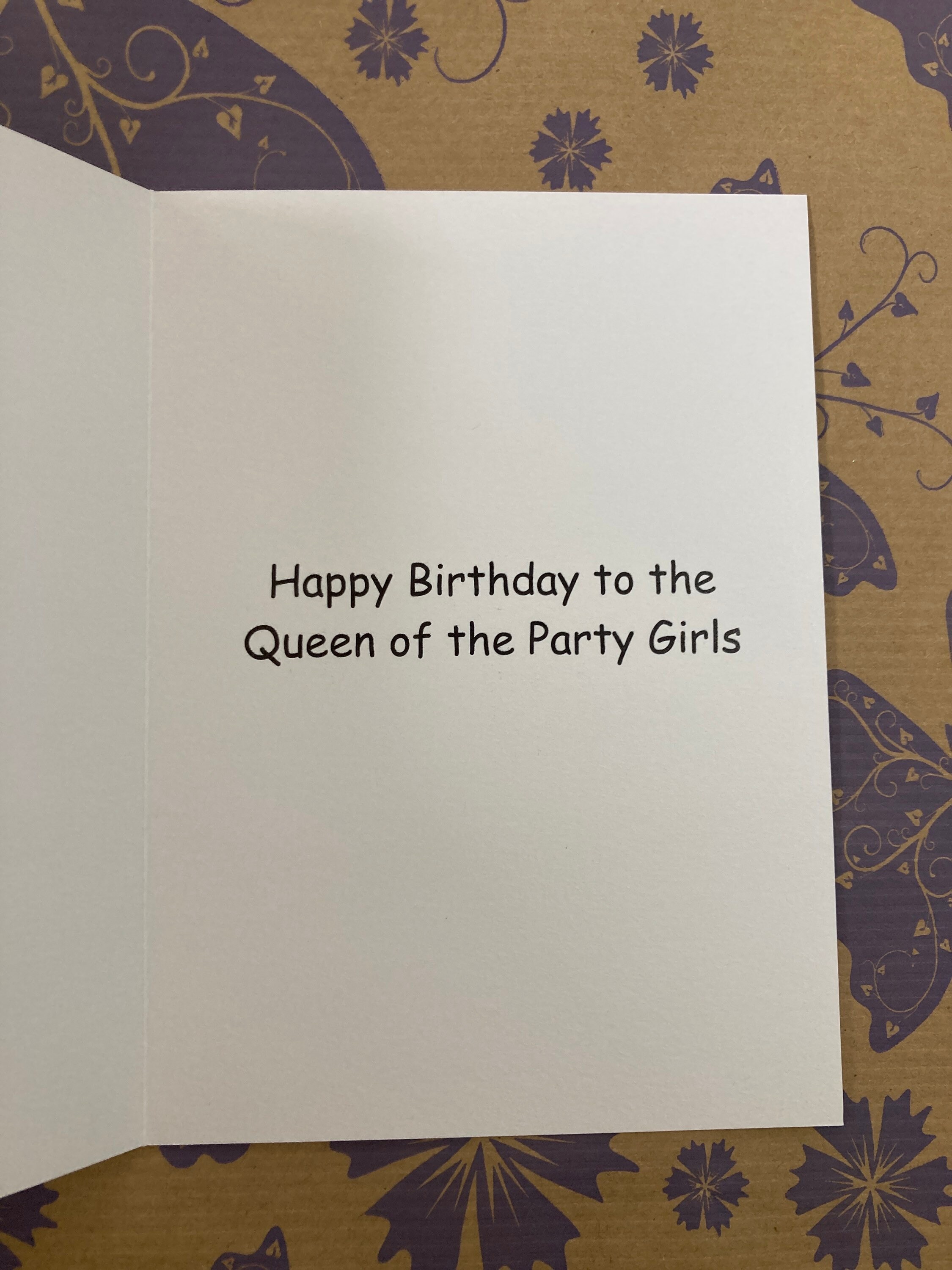 Queen of the Party Birthday Funny Greetings Card - Etsy