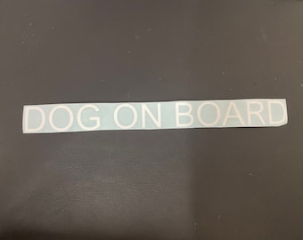 Pet on Board Decal / Dog on Board / Sticker / Temperature Controlled ...