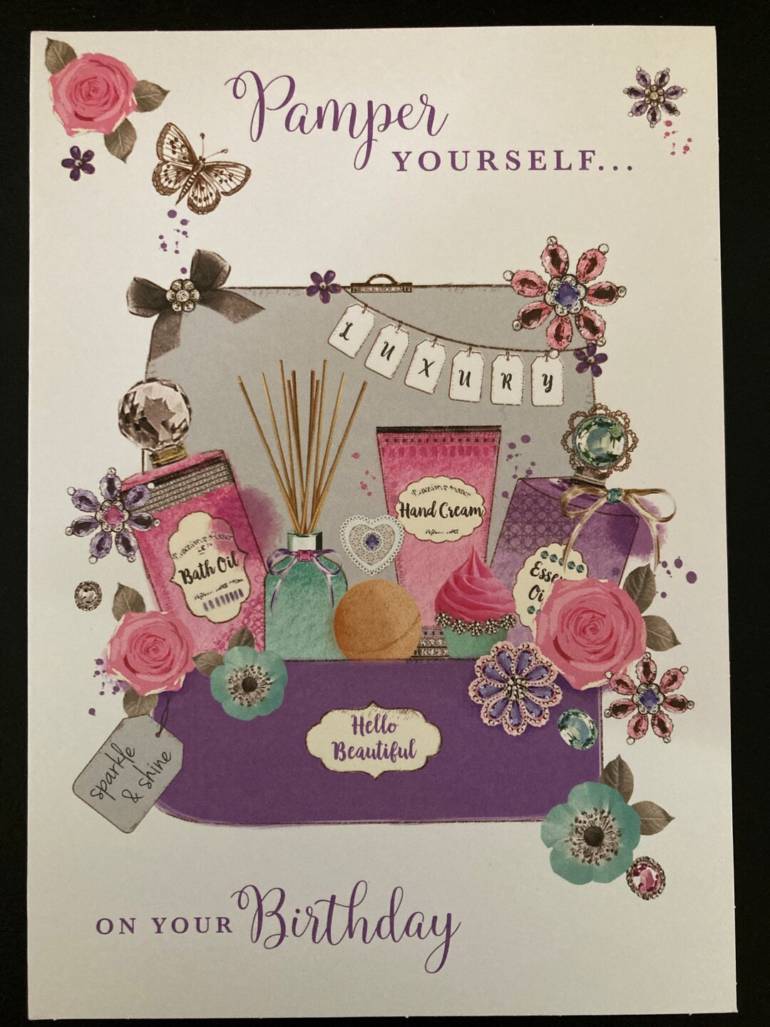 Pamper Yourself Happy Birthday Greetings Card - Etsy