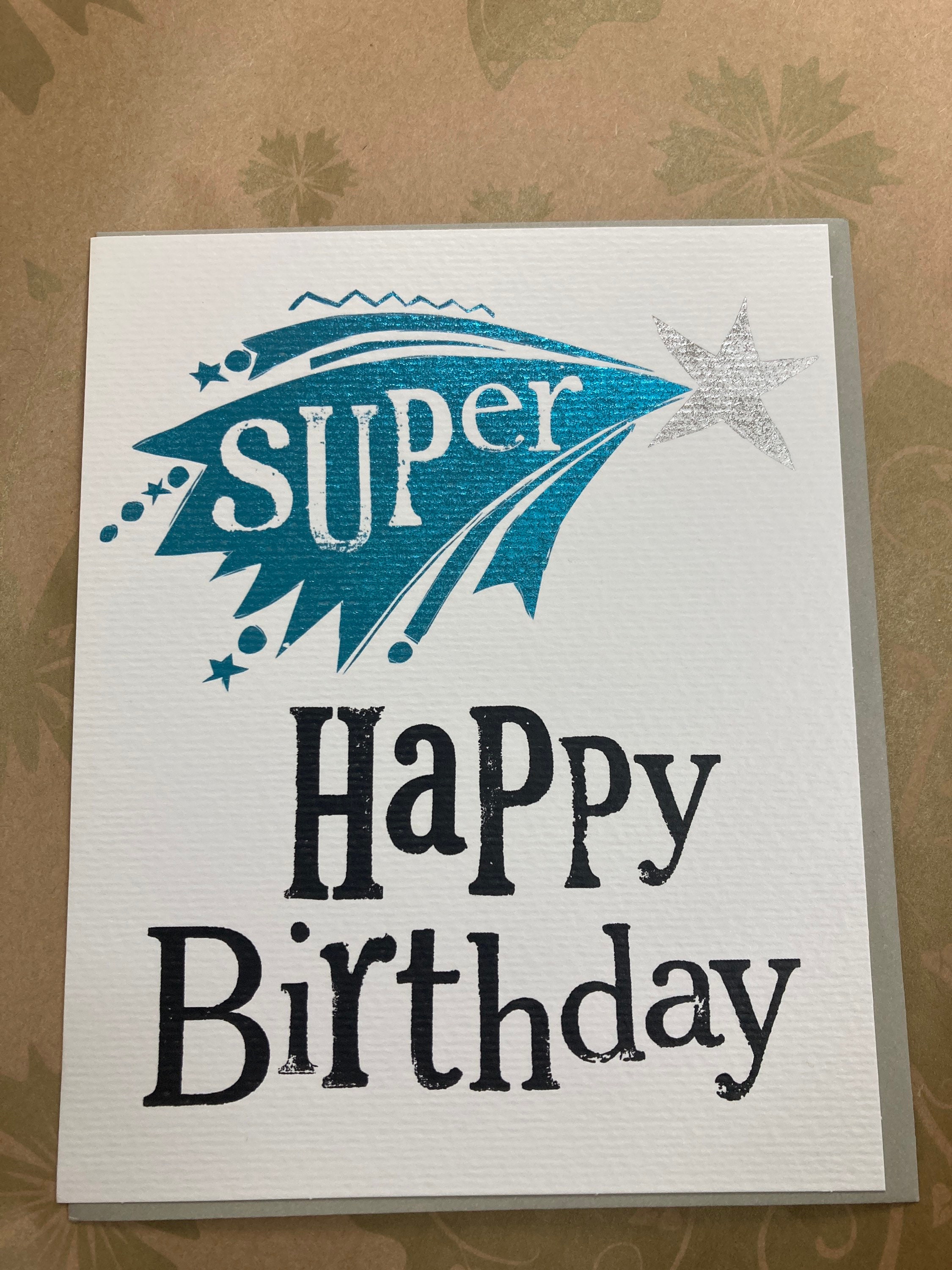 Super Star Happy Birthday Greetings Card - Etsy