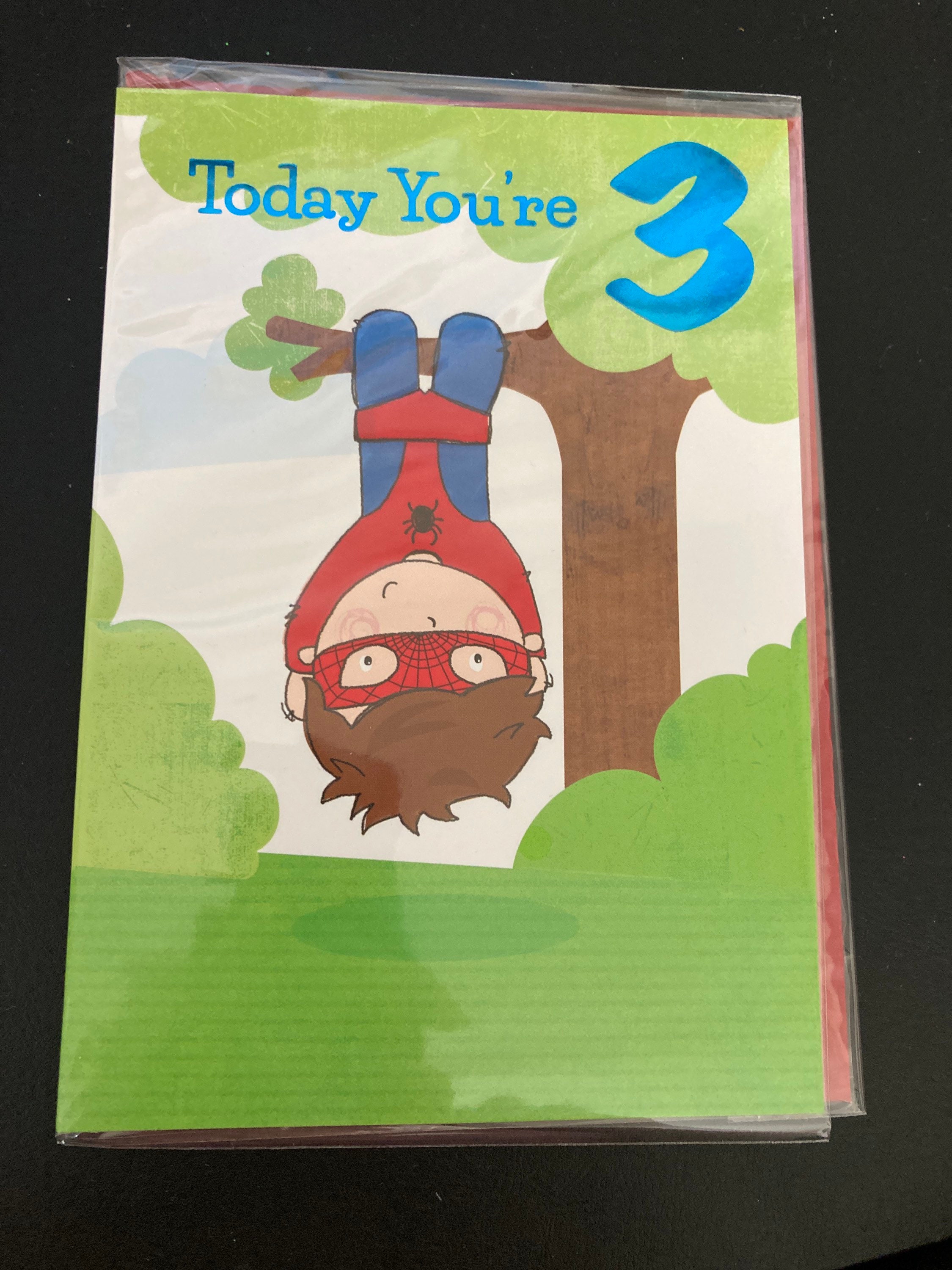 Happy 3rd Birthday Superhero Greetings Card Kids Children - Etsy