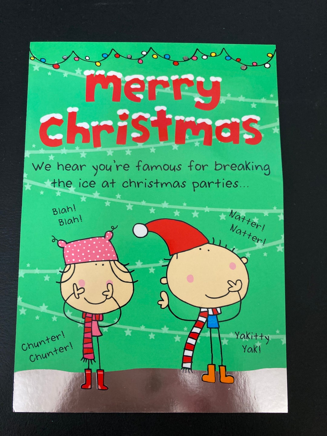 Christmas Party Funny Merry Christmas Greetings Card - Etsy