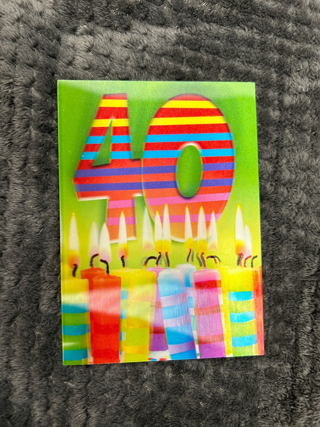 Happy 40th Birthday Optical Illusion Greetings Card - Etsy